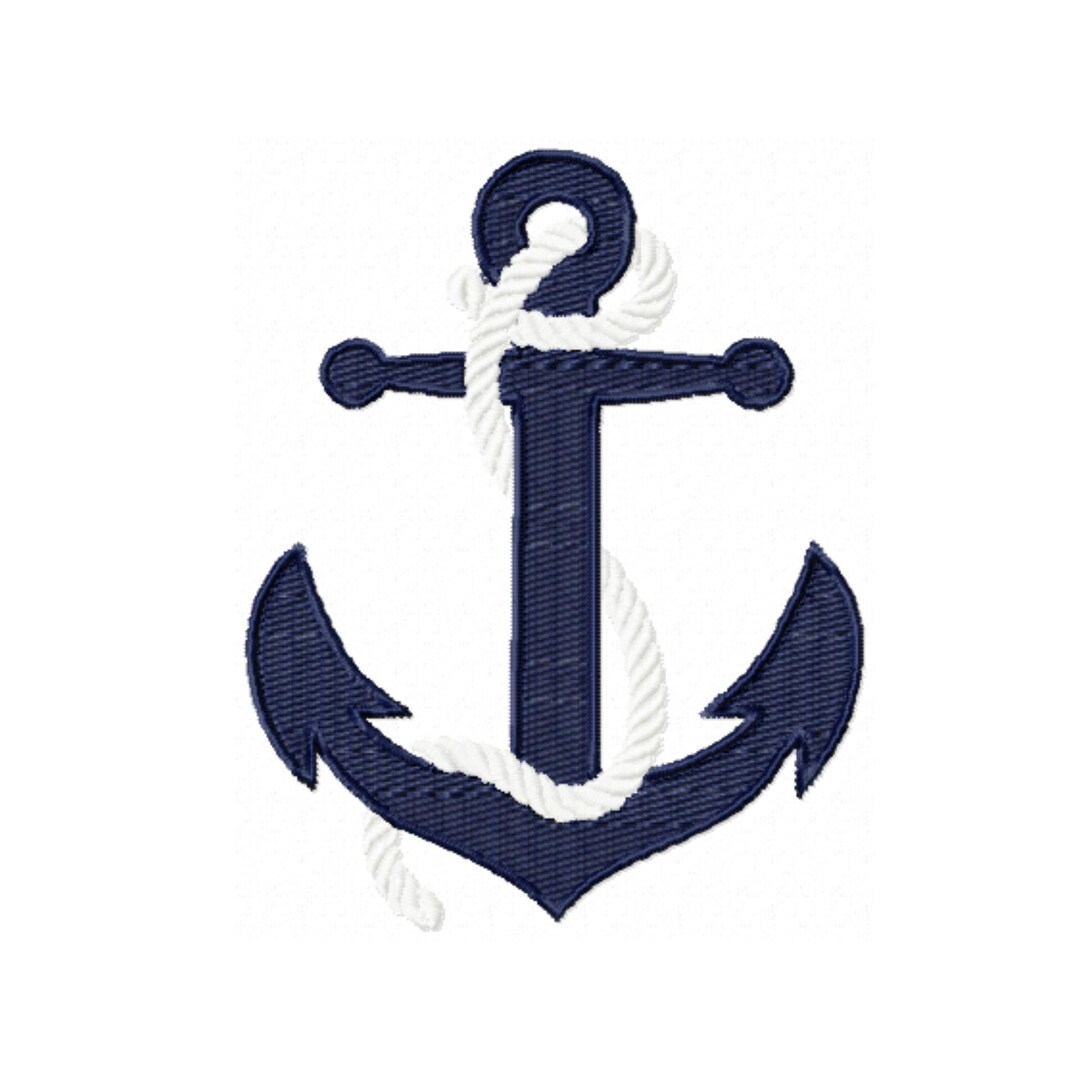 Anchor and Rope(1) - Machine Embroidery Design - 3 SMALL Sizes for 3.94 ...