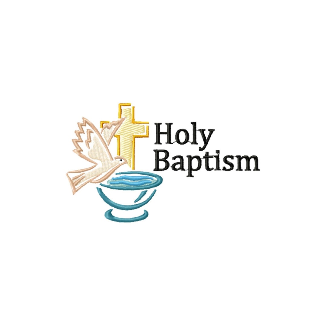 Holy Baptism Embroidery Design: Religious Symbol (instant Download) - Etsy