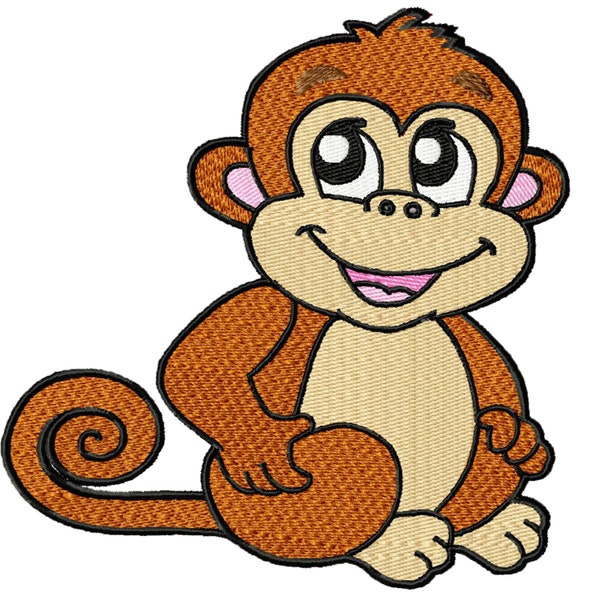 Monkey Embroidery - Etsy