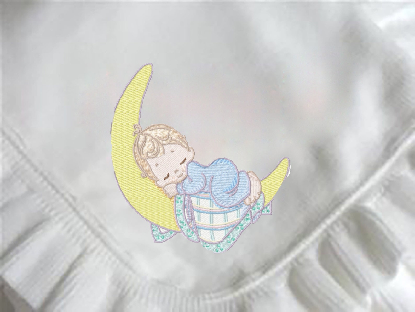 Baby Moon Boy Embroidery Design: Nursery Decor (instant Download) - Etsy
