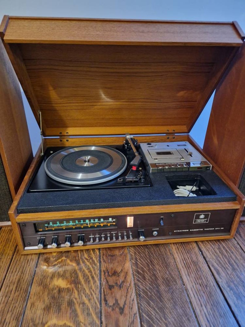 Vintage Dynatron 1970s Teak Record Player Radiogram - Etsy