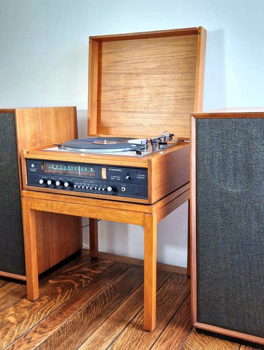 Vintage Dynatron 1970s Teak Record Player Radiogram With Teak Stand ...