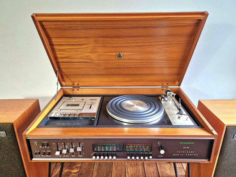 Vintage Dynatron 1970s Teak Record Player Radiogram With Teak Stand - Etsy