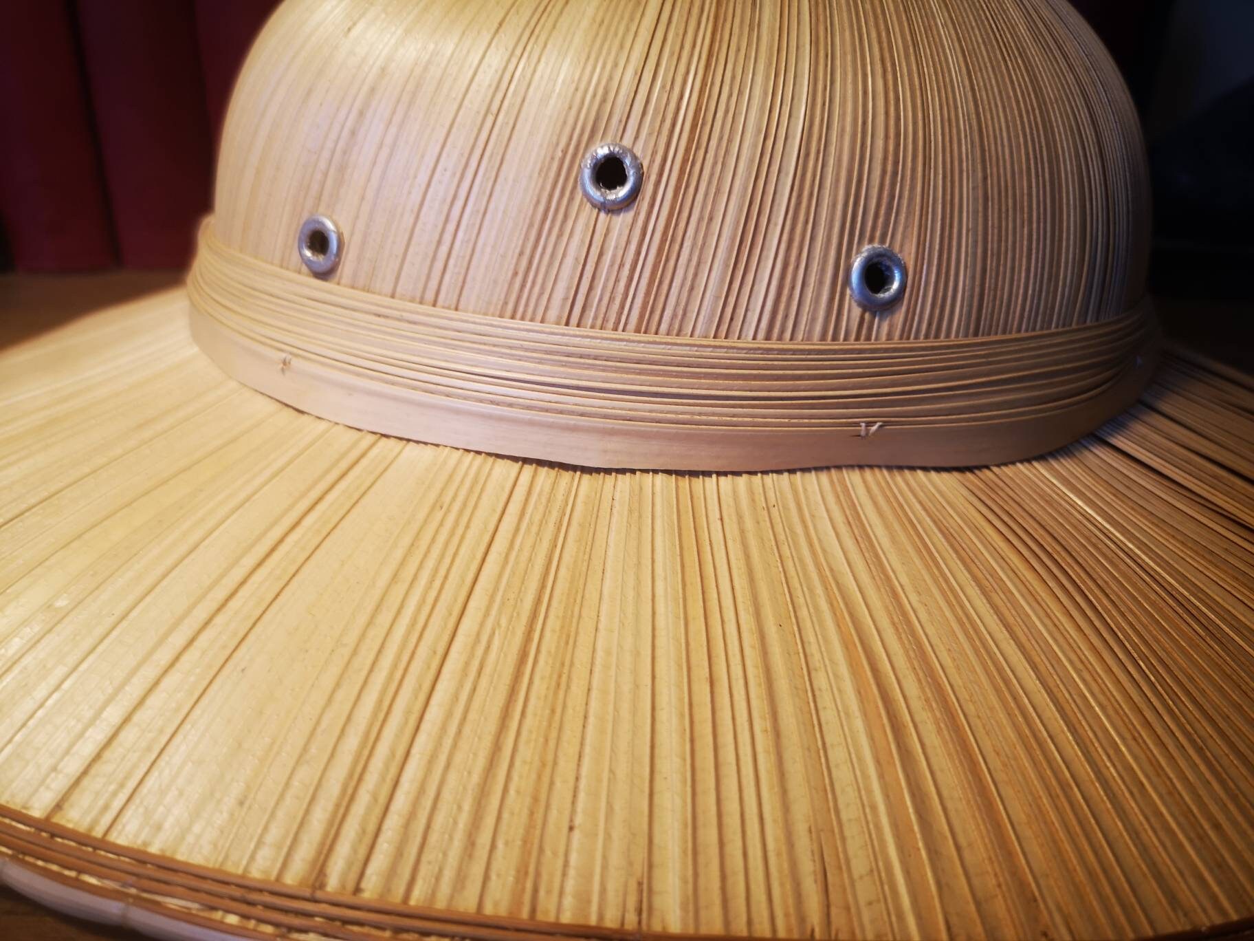 Rare Ladies Vintage (1950s) Hand Woven French Straw Pith Helmet Safari ...