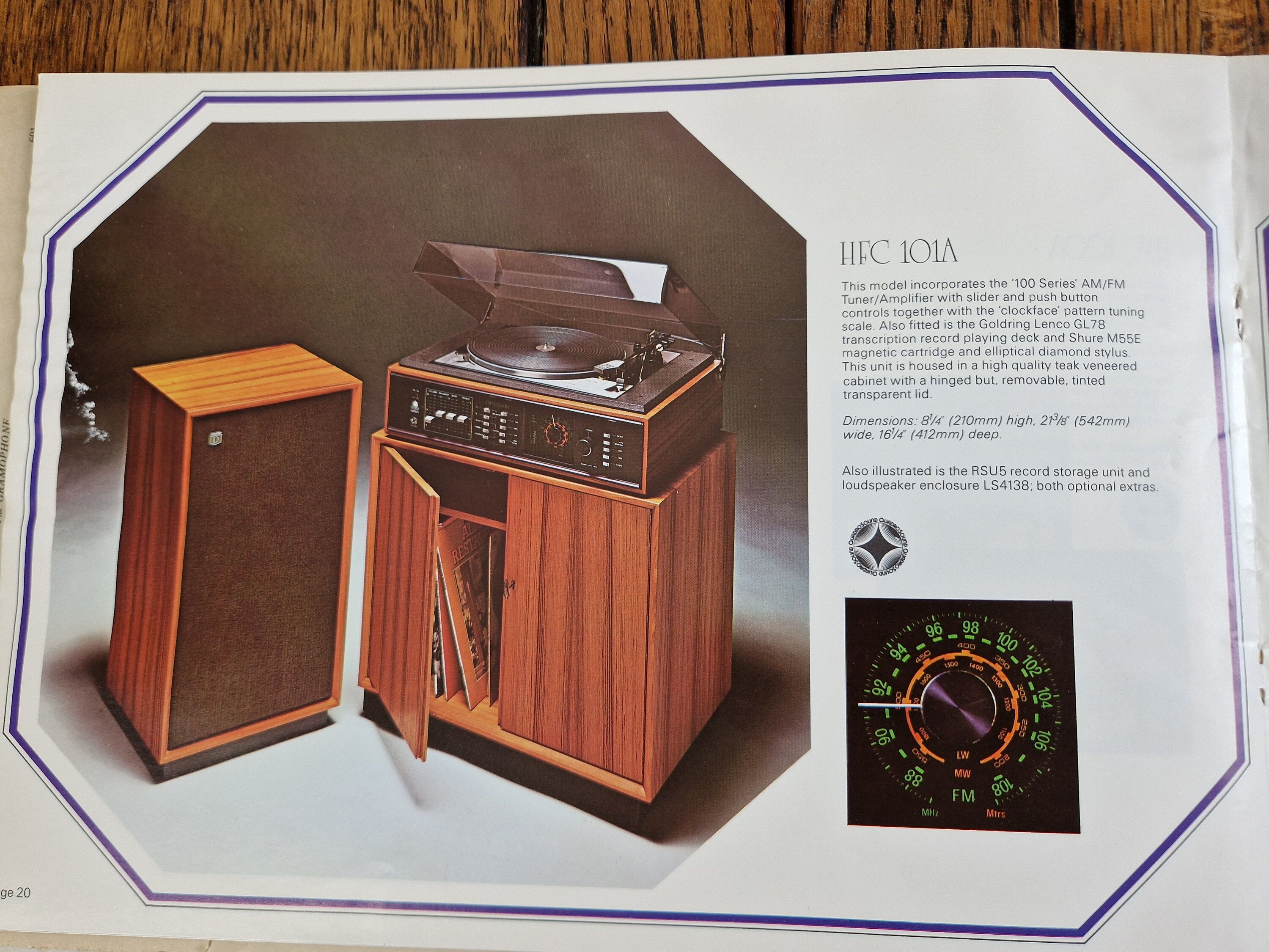 Dynatron HFC-101 Vintage Teak Radiogram Inc Lenco GL78 Record Player ...