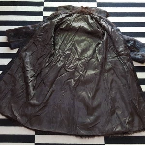 Vintage Ladies' Mink Fur Coat, Very Dark Brown, Full Length - Genuine ...