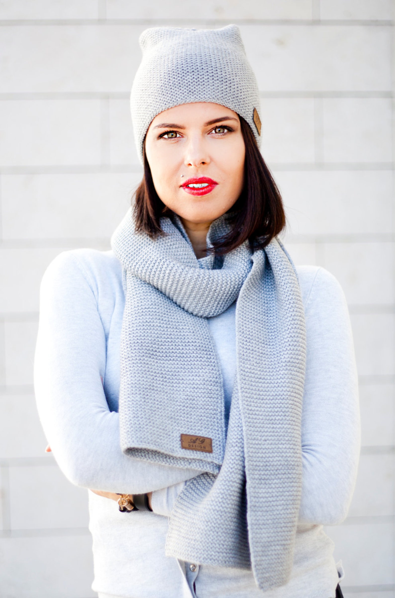 Merino Wool Scarf, Merino Wool Hat, Merino Wool Cap, Winter Scarf, Gift ...