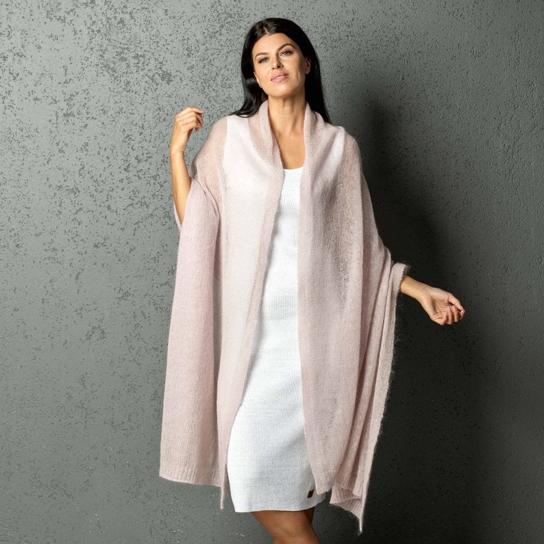 Knitted Mohair Wool Wrap Ashrose Wool Wrap Wide Mohair Wrap - Etsy