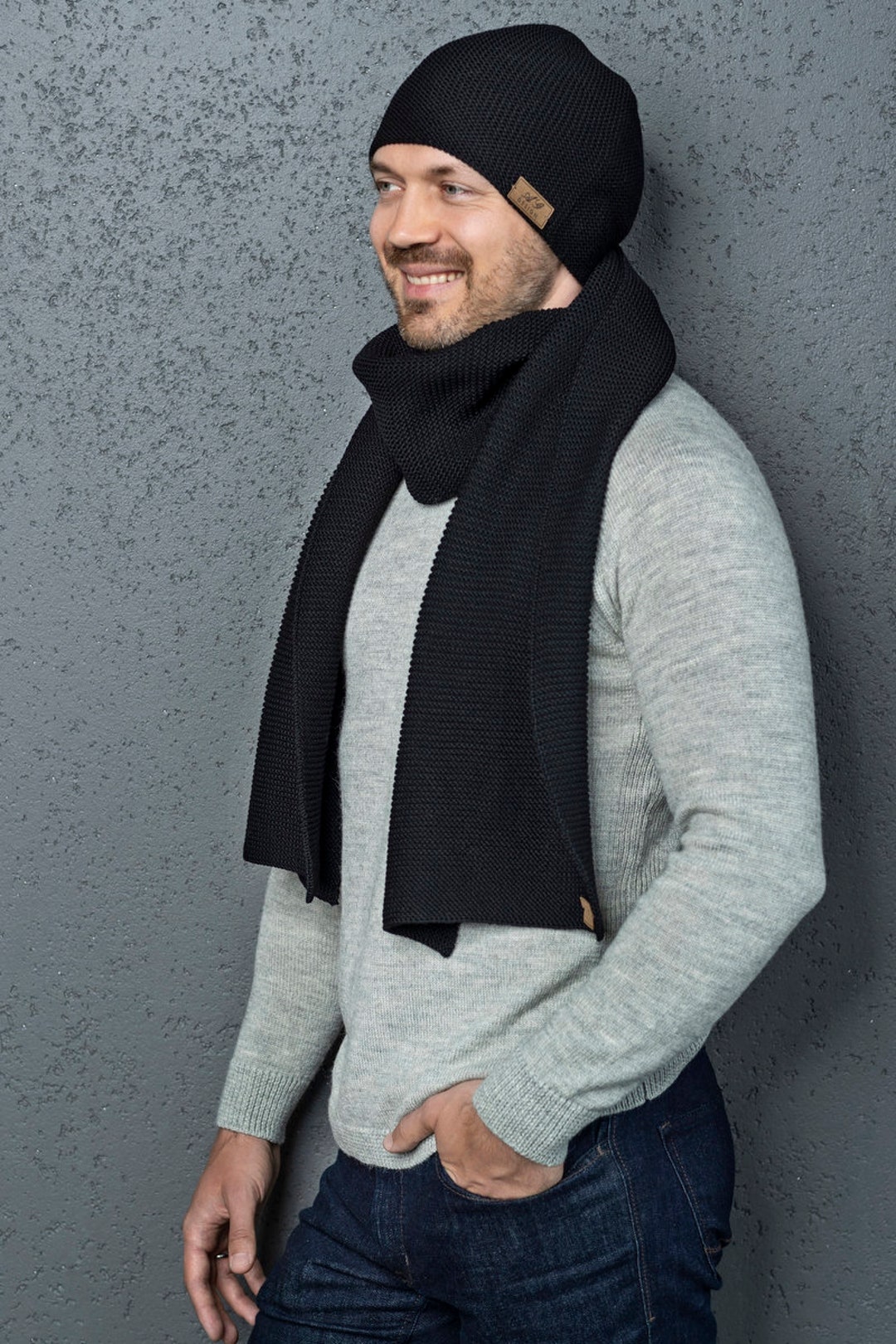 Merino Wool Scarf, Merino Wool Hat, Merino Wool Cap, Winter Scarf, Gift ...