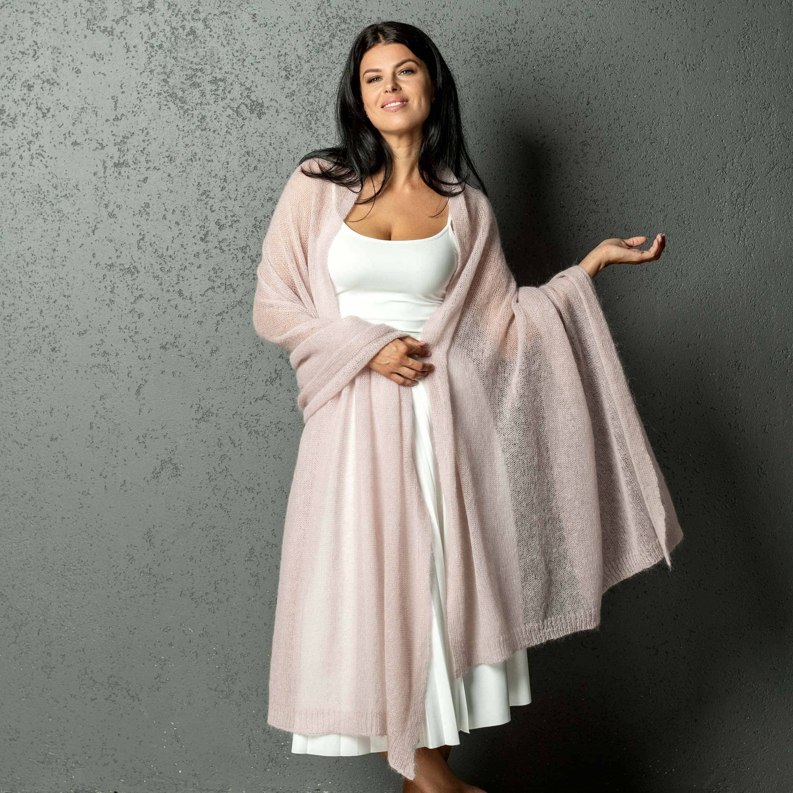 Knitted Mohair Wool Wrap Ashrose Wool Wrap Wide Mohair Wrap - Etsy