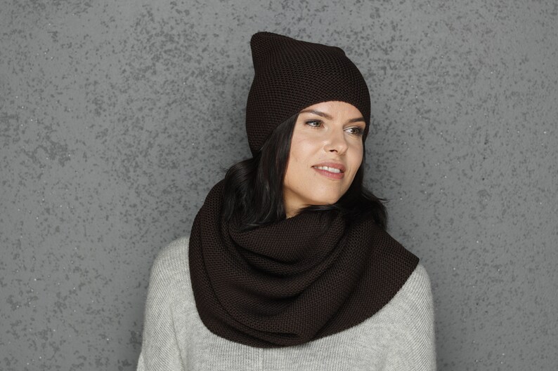 Merino Wool Snood Merino Wool Hat Merino Wool Cap Winter - Etsy