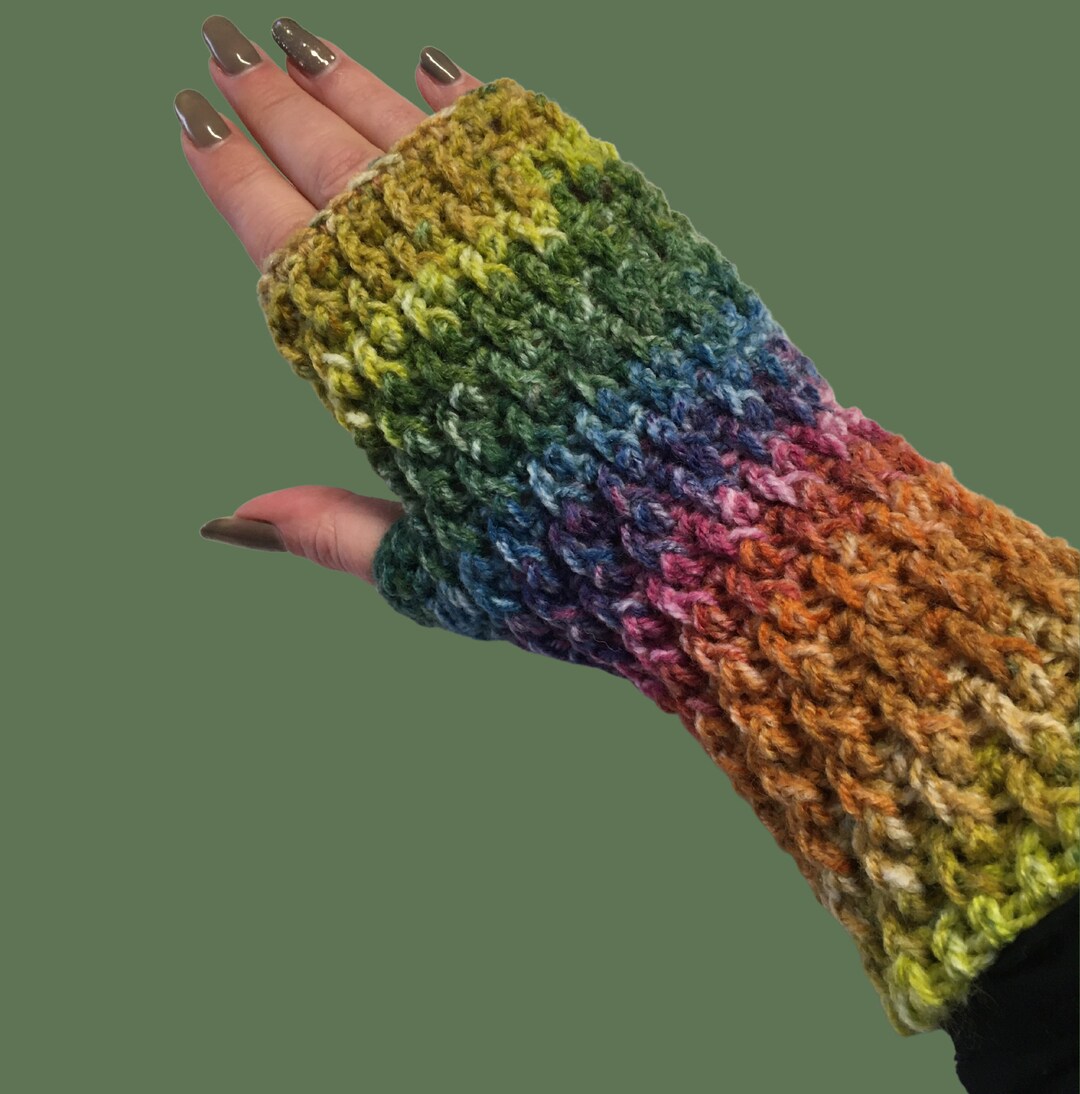 Crochet Pattern - Crochet Wrist Warmer Pattern - Fingerless Gloves ...