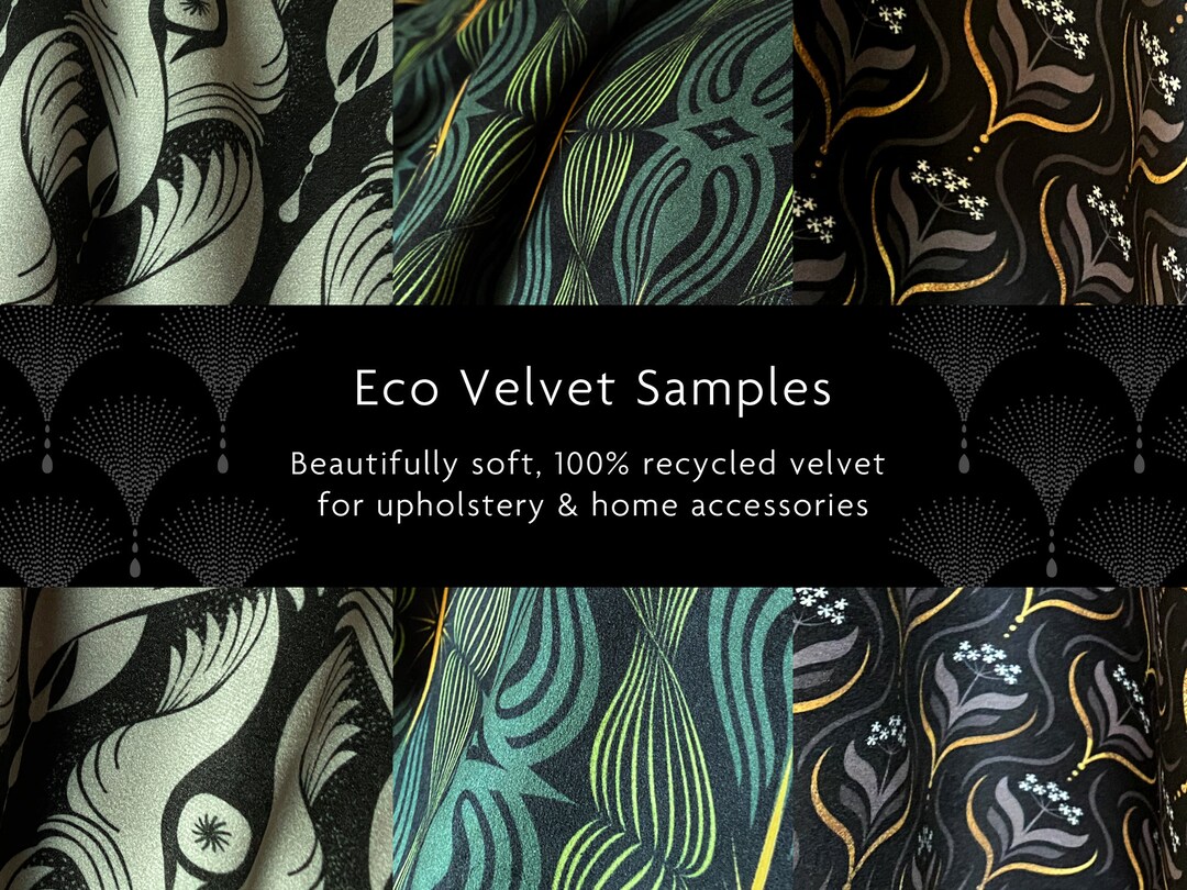 Recycled Velvet Fabric Samples Eco Velvet Made From 100% Recycled ...