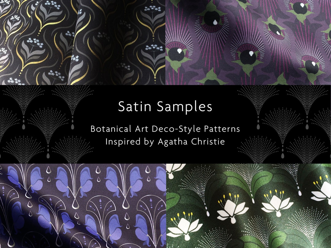 Satin Fabric Samples Duchess Satin Art Deco-style Patterns Inspired by ...