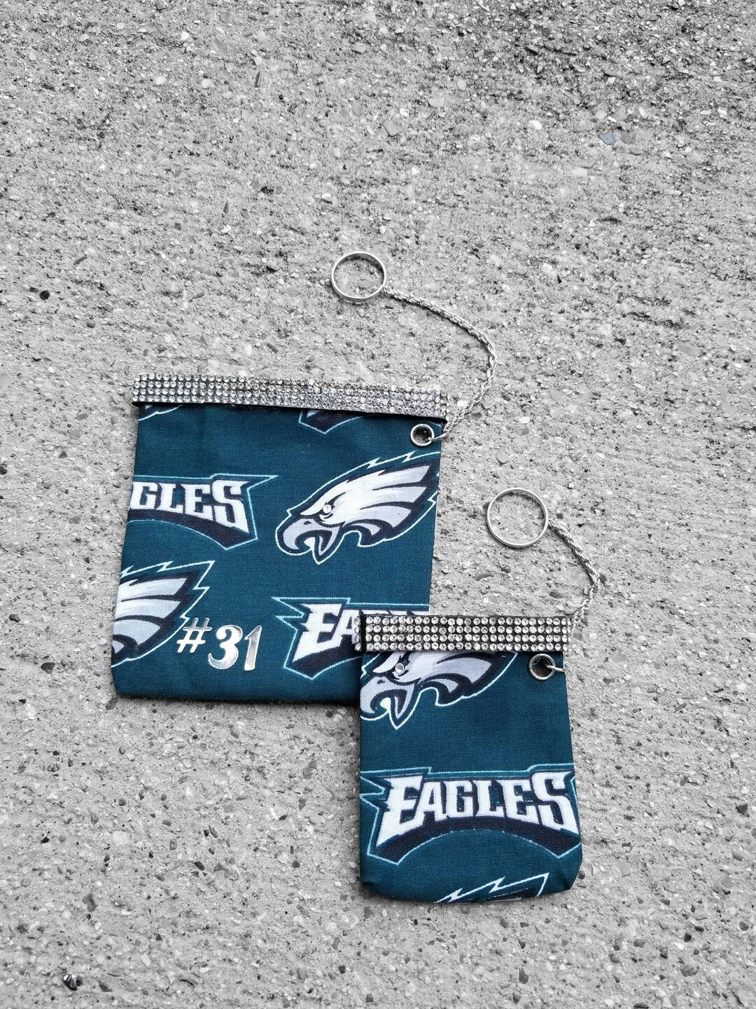 Philadelphia Eagles Keychain Pouch - Etsy