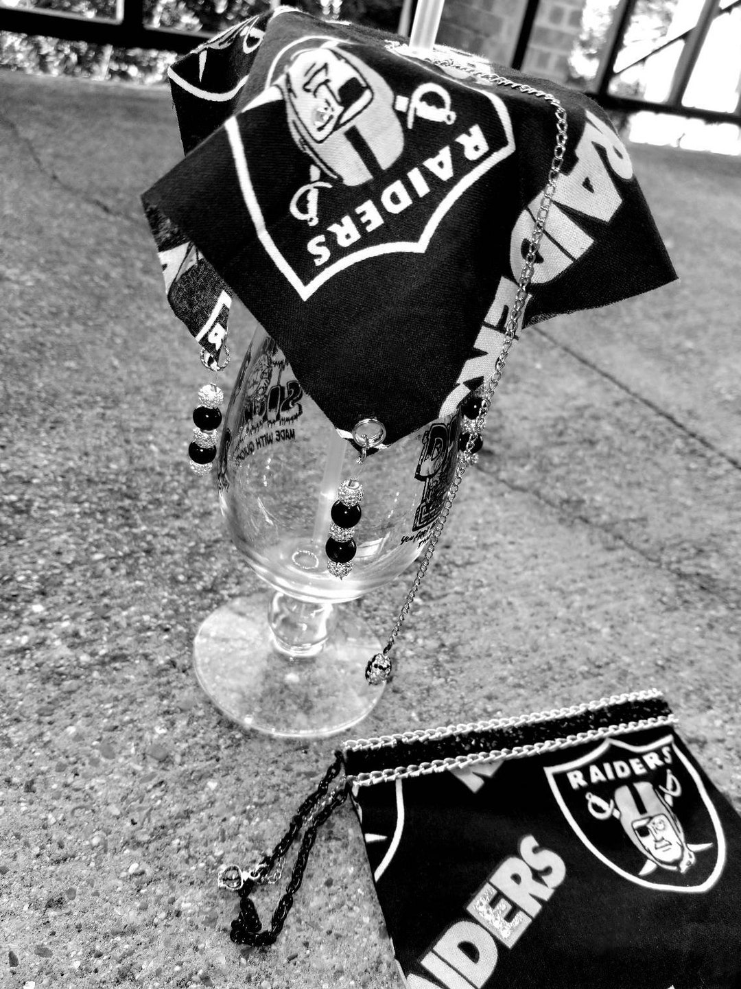 Oakland Raiders Drink Guard & Matching Pouch - Etsy
