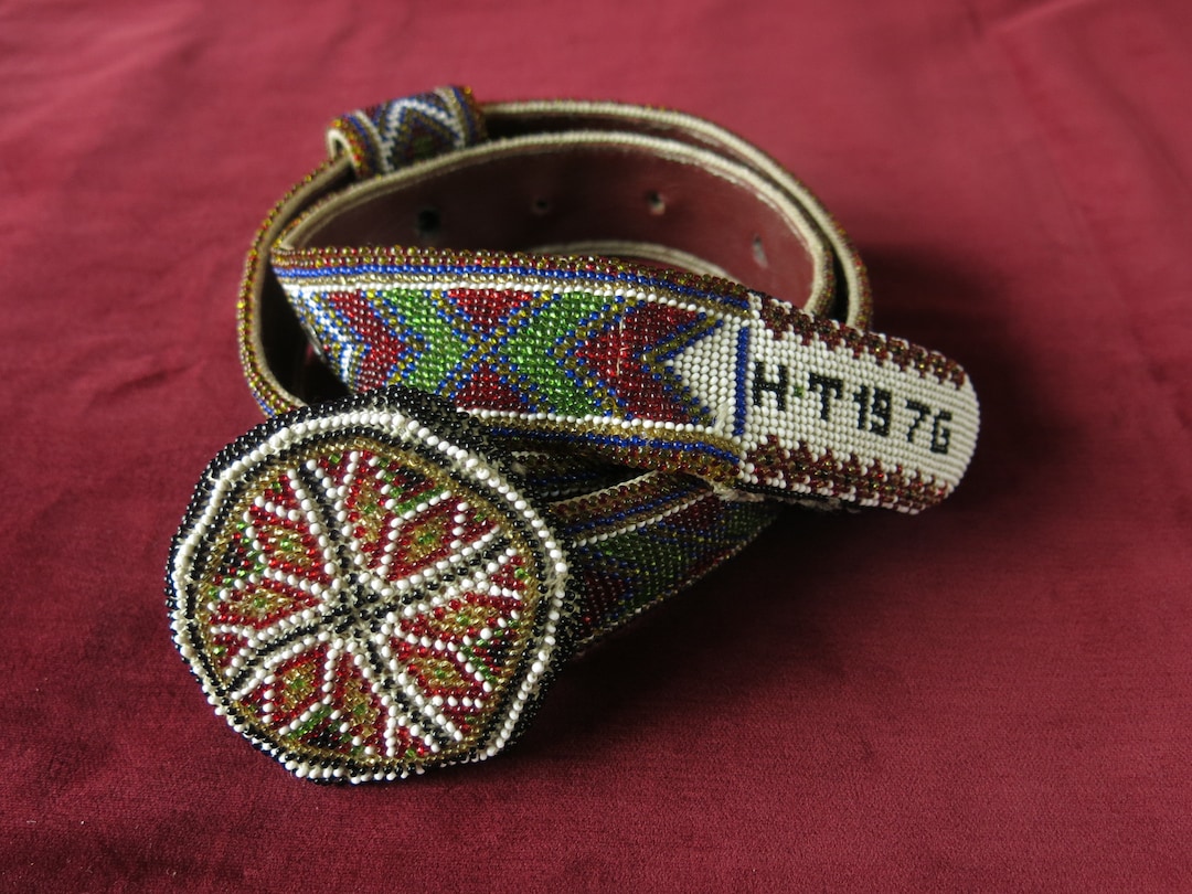 A Rare Vintage Glass Beaded Turkish Belt - Etsy