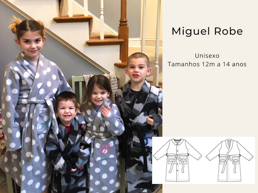 Robe Miguel (molde Costura Pdf) Português: Menino Menina Unisexo - Etsy