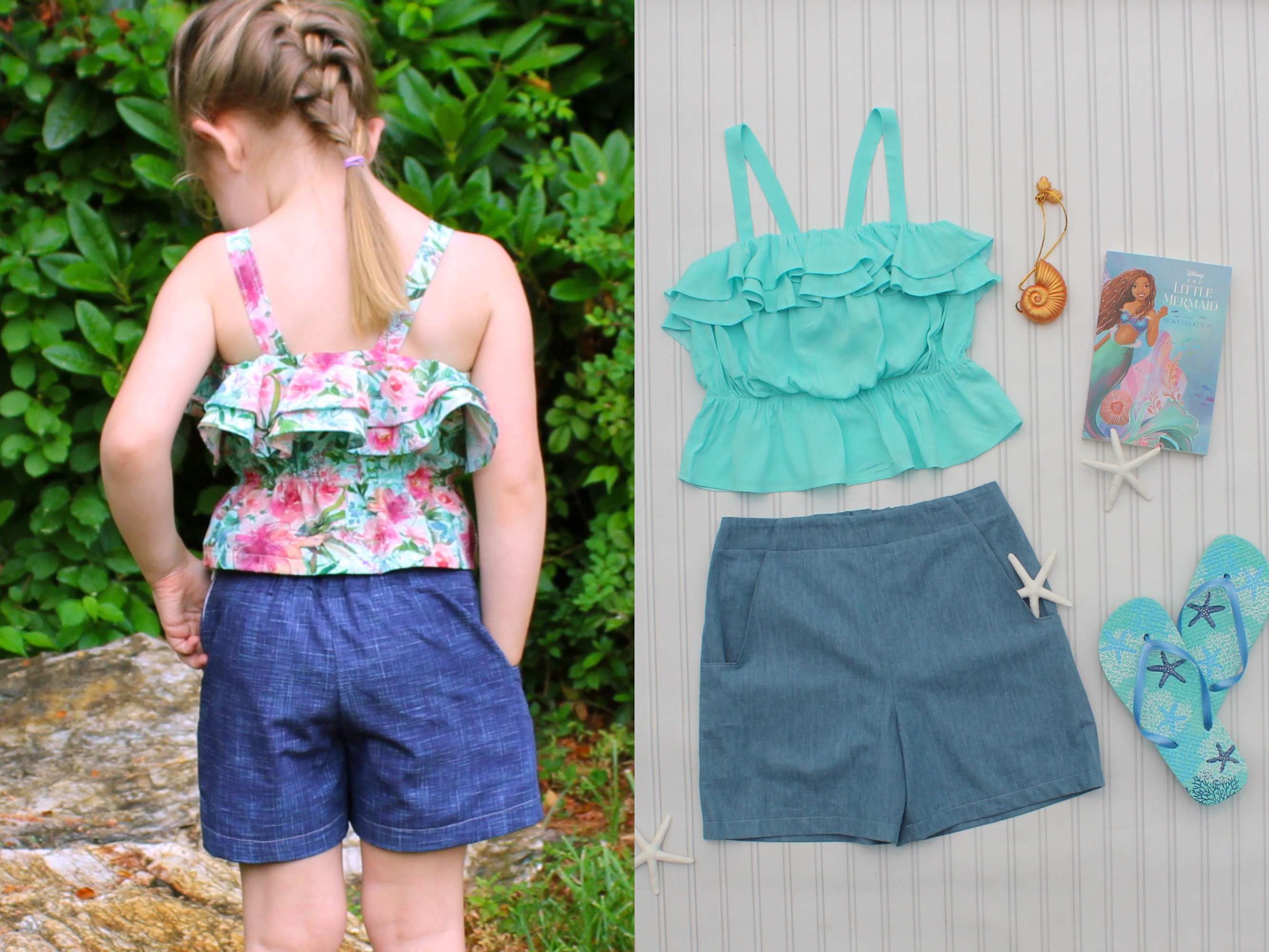 Seaside Shorts PDF Sewing Pattern: Girls English - Etsy