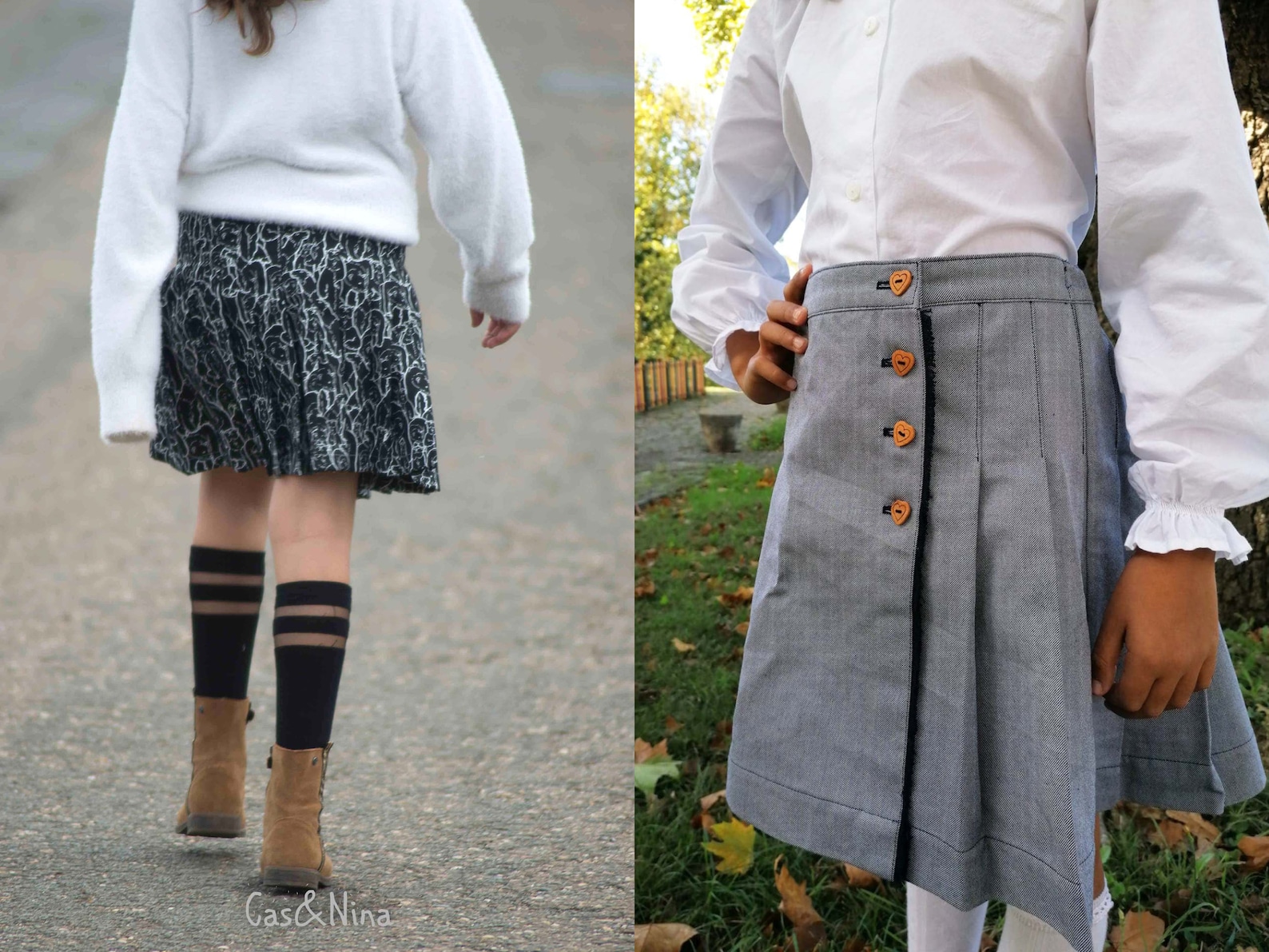 Marta Pleated Skirt PDF Sewing Pattern: School Skirt Girls English - Etsy