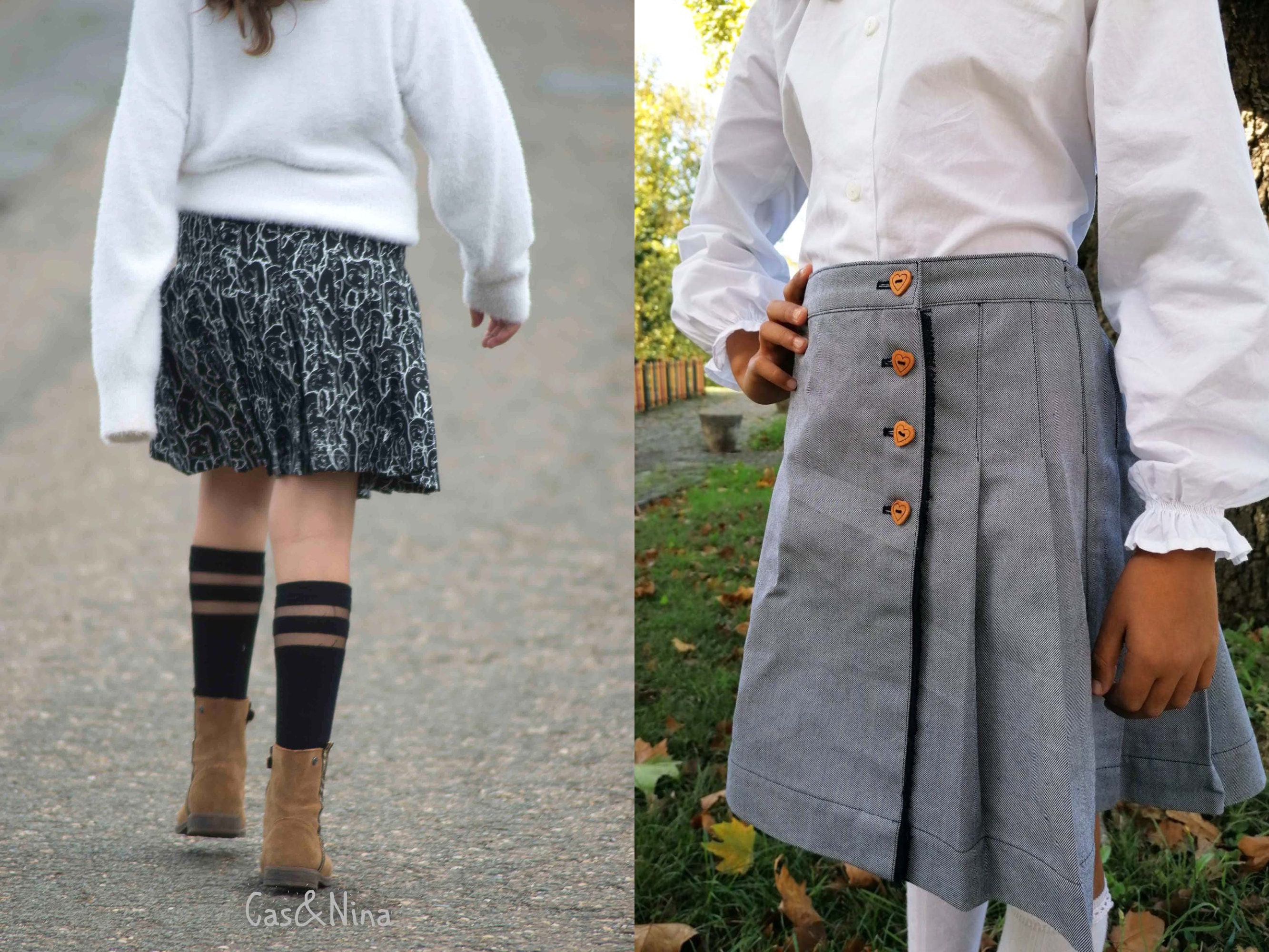 Marta Pleated Skirt PDF Sewing Pattern: School Skirt Girls English - Etsy