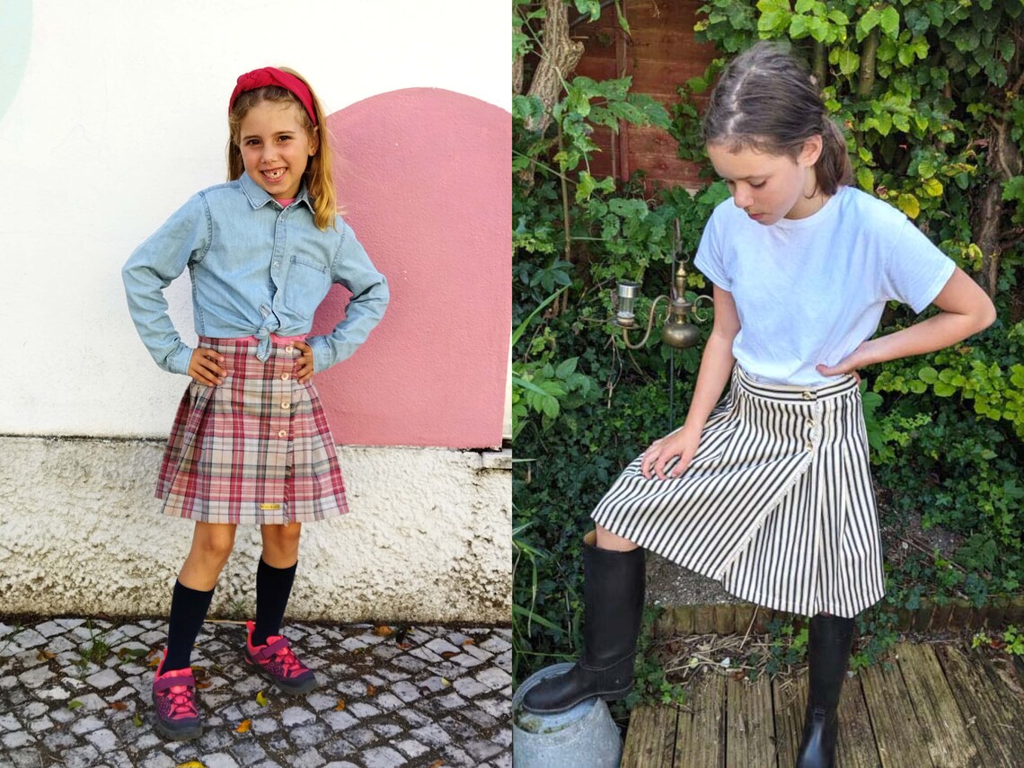 Marta Pleated Skirt PDF Sewing Pattern: School Skirt Girls English - Etsy
