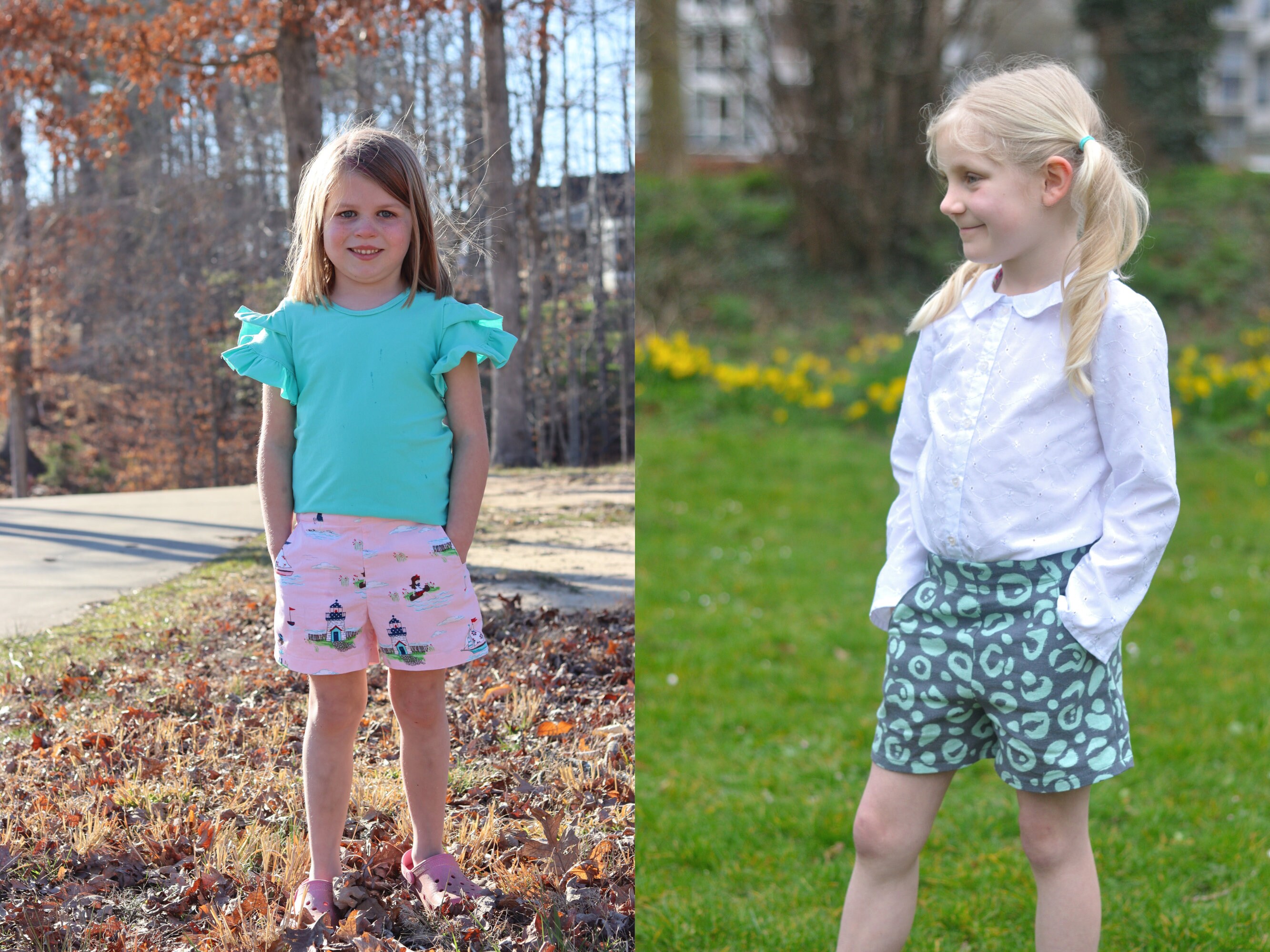 Seaside Shorts PDF Sewing Pattern: Girls English - Etsy