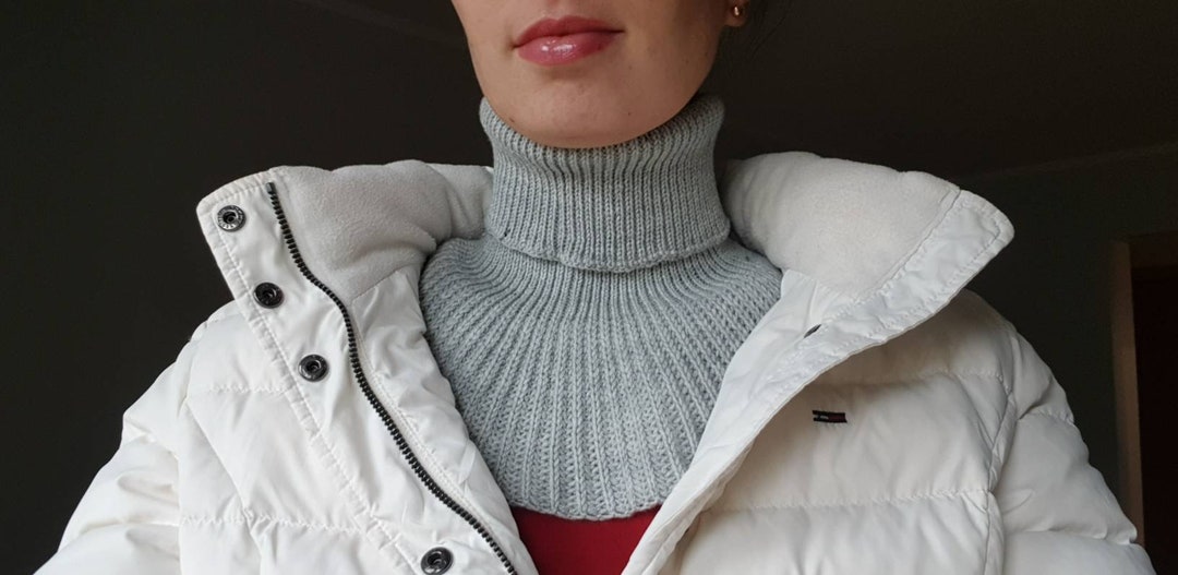 Neck Warmer Women Turtleneck Dickie and Hat Knit Neck Gaiter Scarf for ...