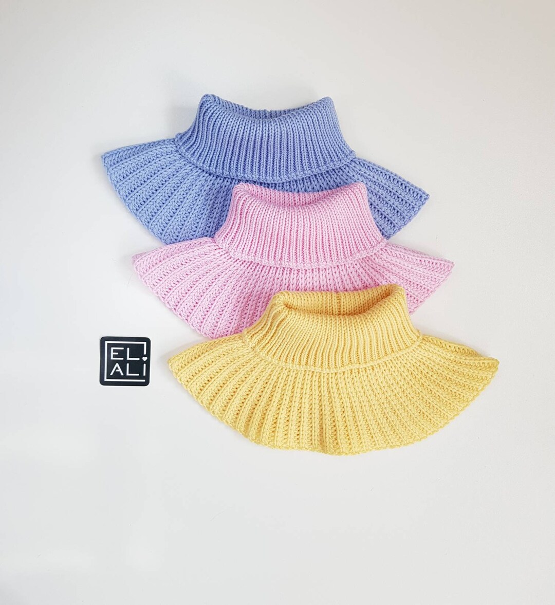Kids Neck Warmer Scarf for Kids Wool Gray Dickie Knit Turtleneck Scarf ...