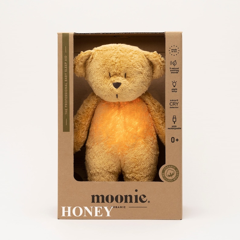 Moonie Teddy Bear, Organic Humming Bear Bedtime Bear Brown Teddy Bear ...