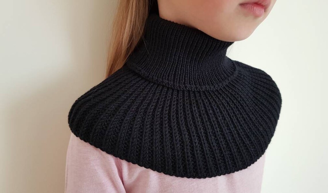 Kids Neck Warmer Scarf for Kids Wool Gray Dickie Knit - Etsy