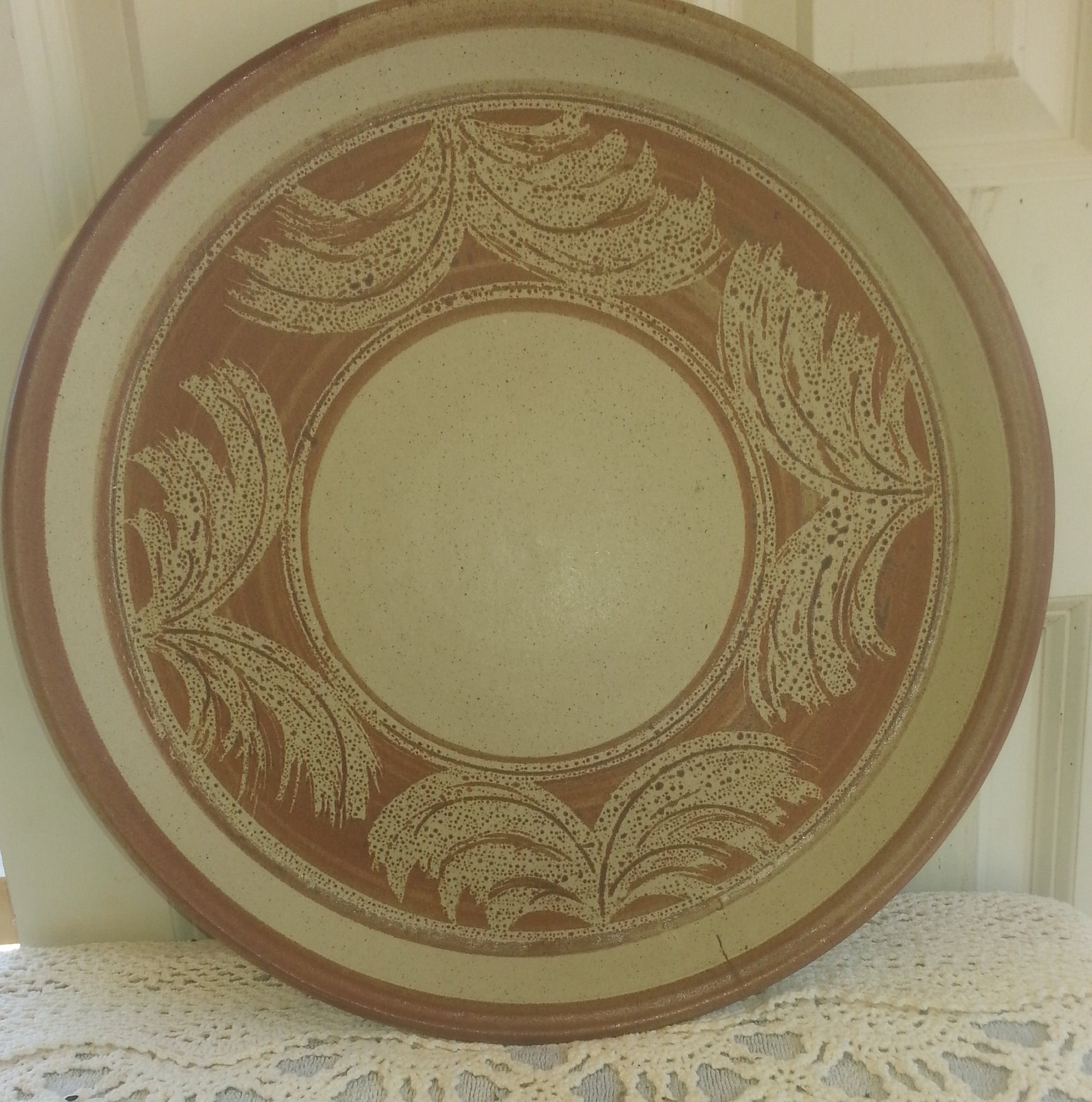 Hand Thrown Platter Vintage Stoneware Rustic Charm - Etsy