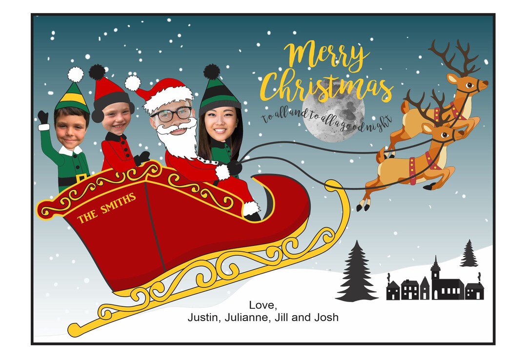 Funny Photo Christmas Card, Photo Card, Digital Christmas Card ...