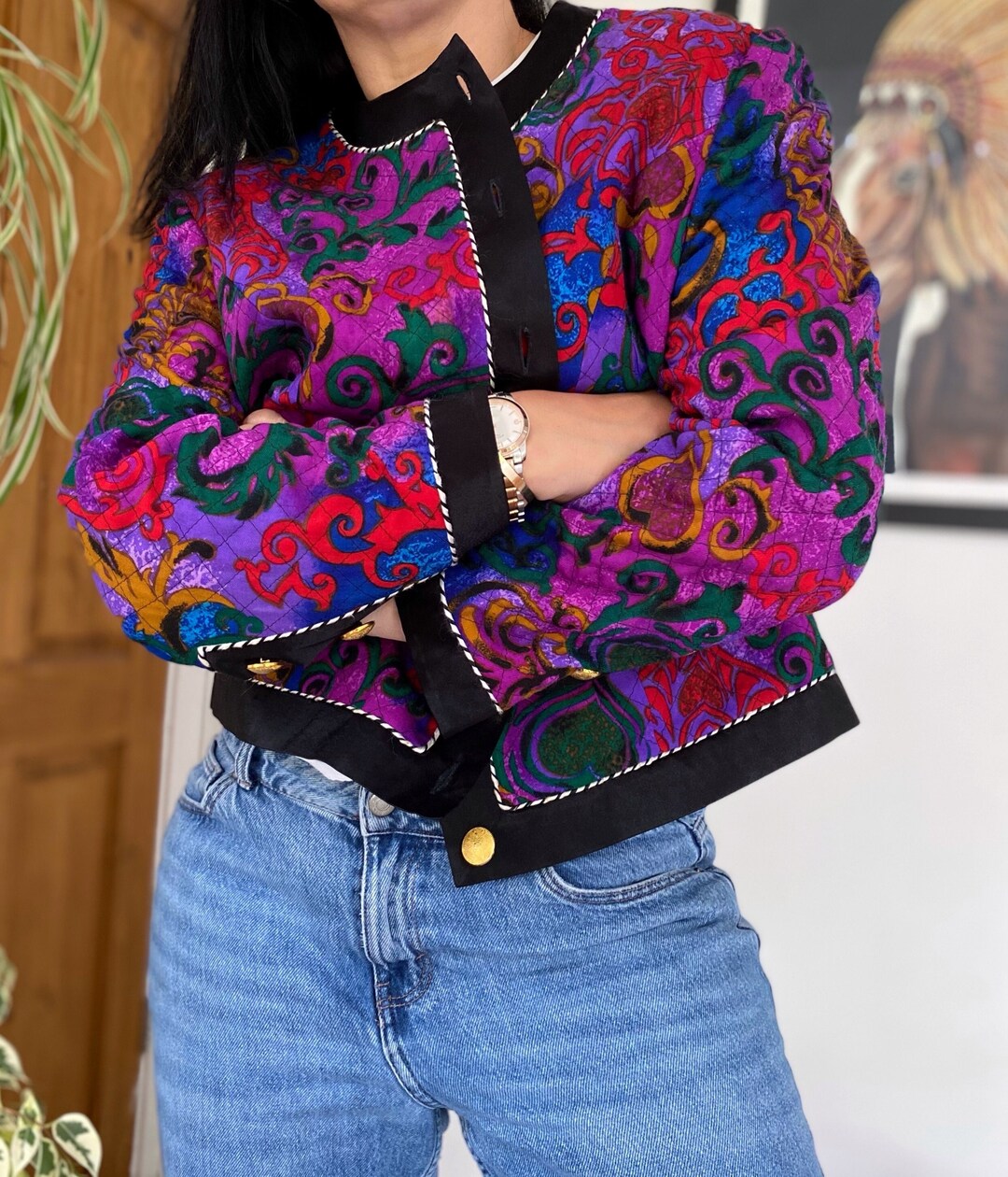 1990s Vintage Plus Size Statement Jacket, Size 18-20, Plus Size ...