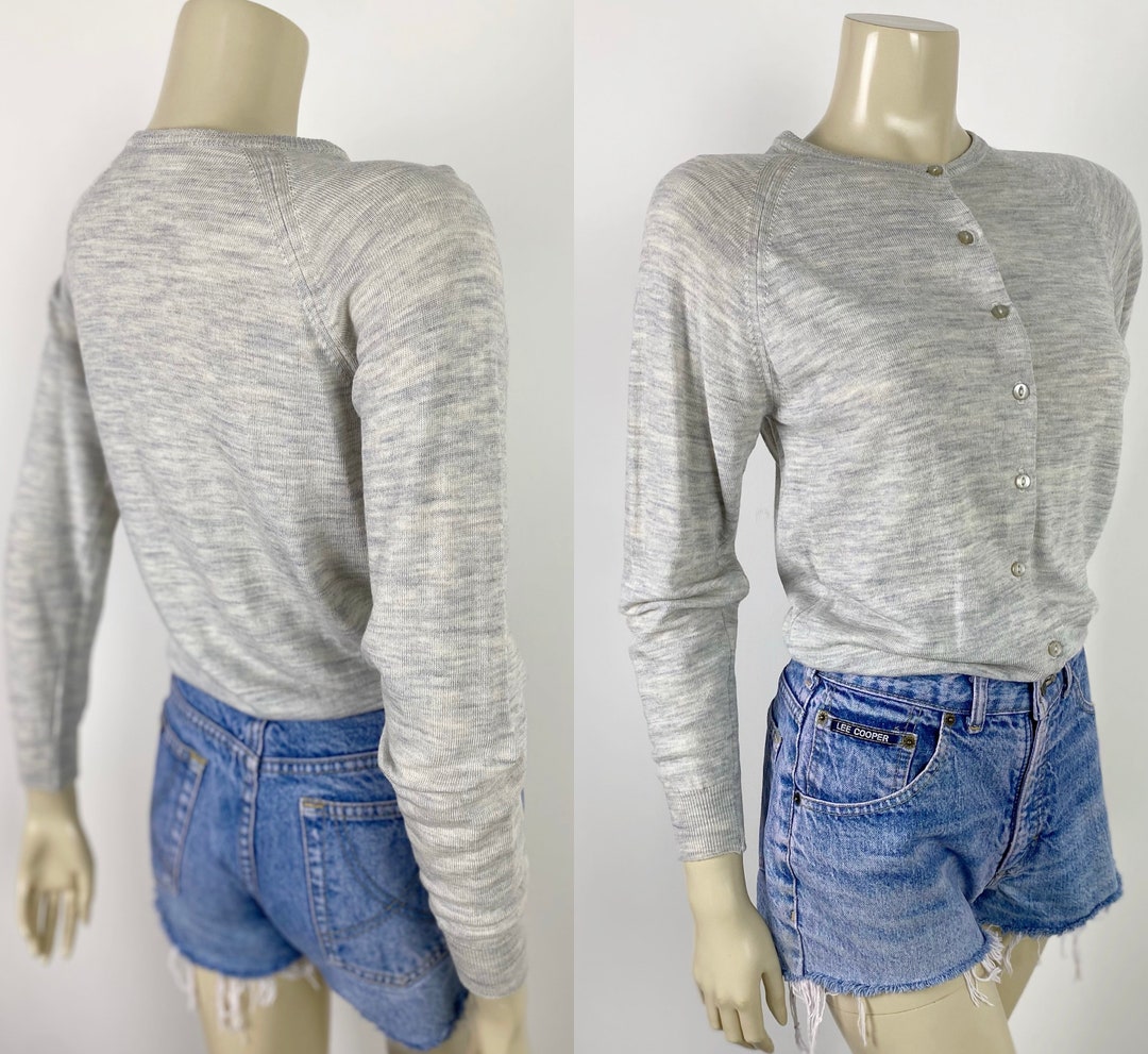 1970s Grey Wool Cardigan Pinup Vintage 1970s Fashion - Etsy