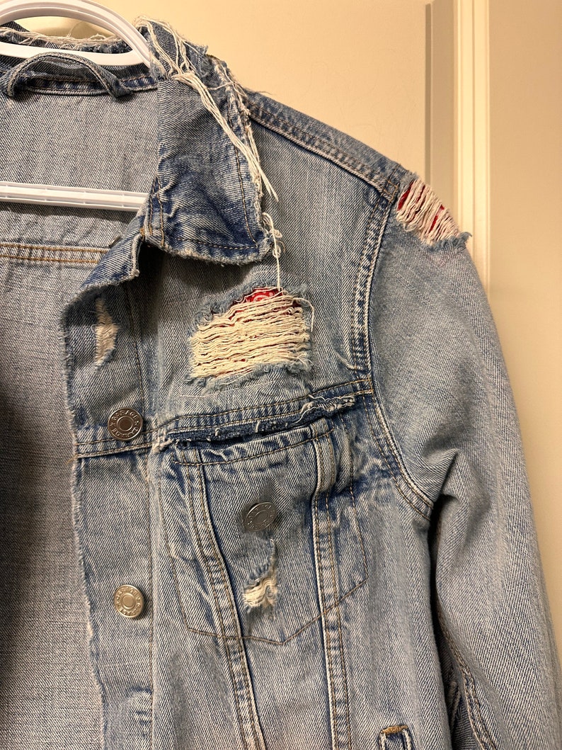 Skeleton Ribcage Jean Jacket - Etsy