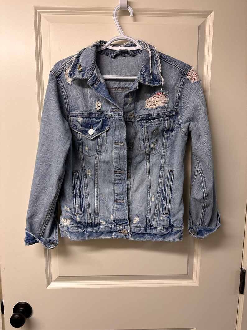 Skeleton Ribcage Jean Jacket - Etsy