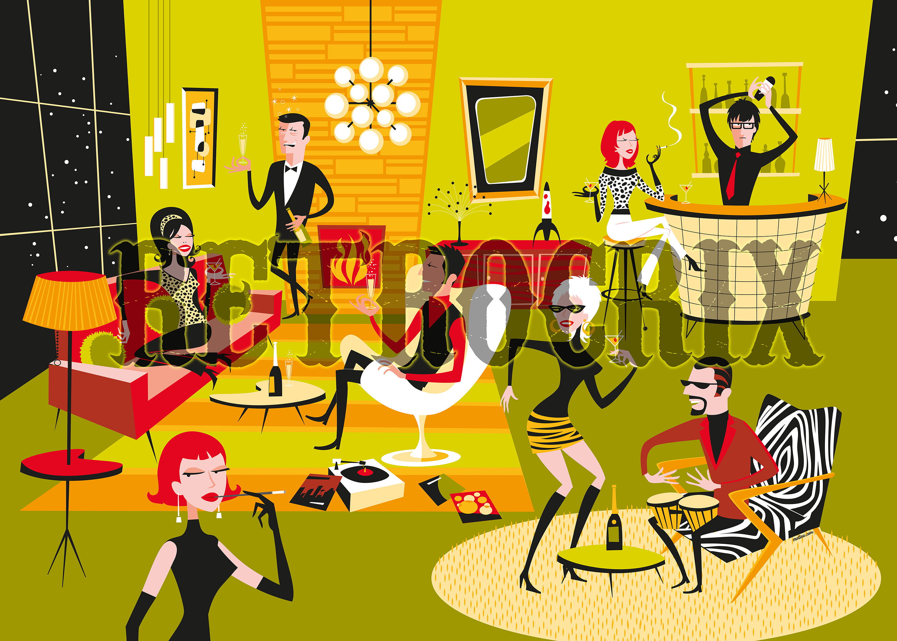 Poster "beatnik Party" - Etsy