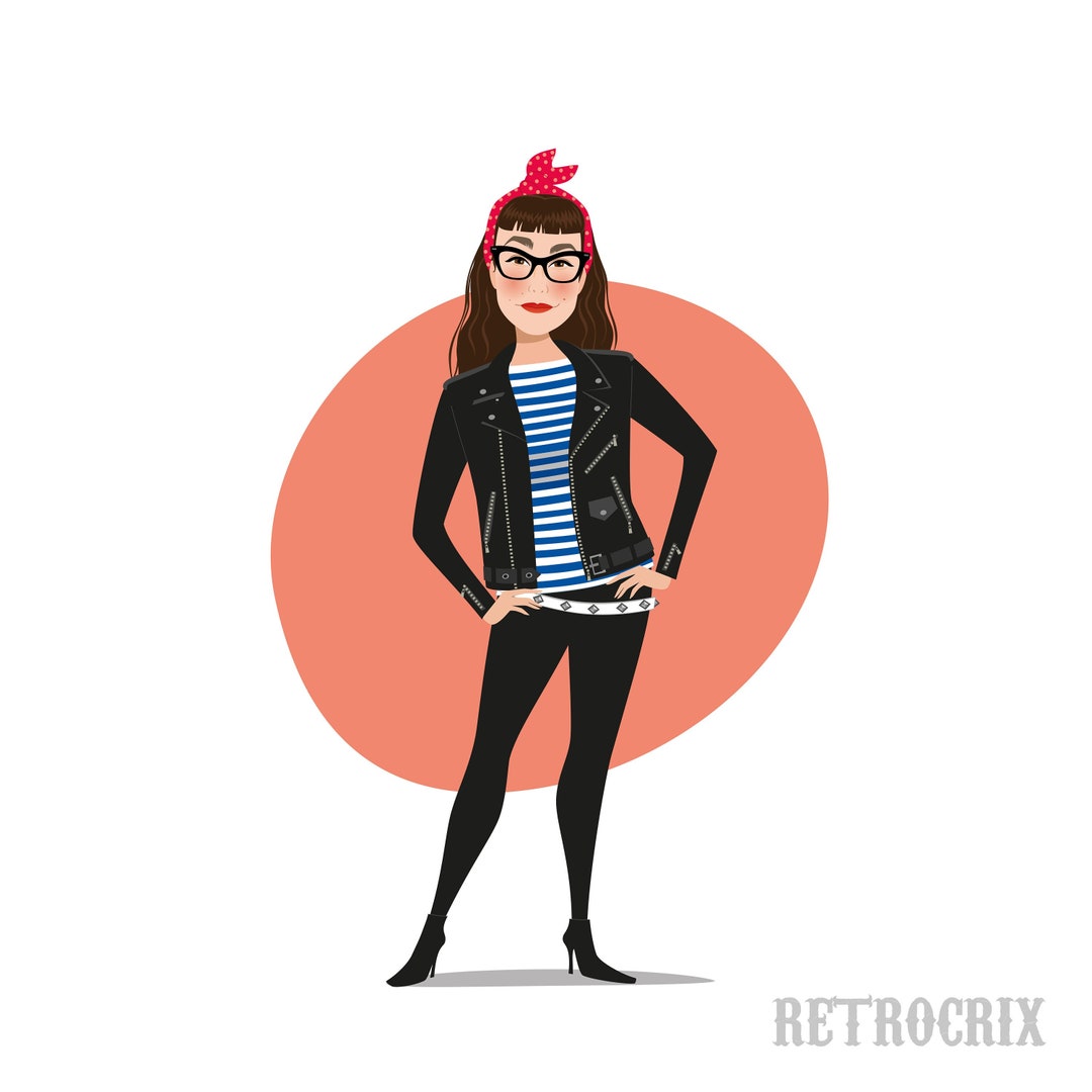 Custom Portrait in Cartoon Style, Caricature Portrait, Retro Cartoon ...