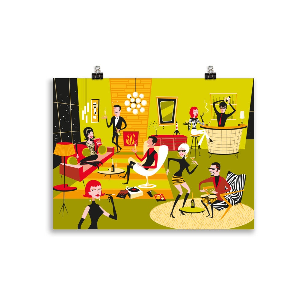 Poster "beatnik Party" - Etsy