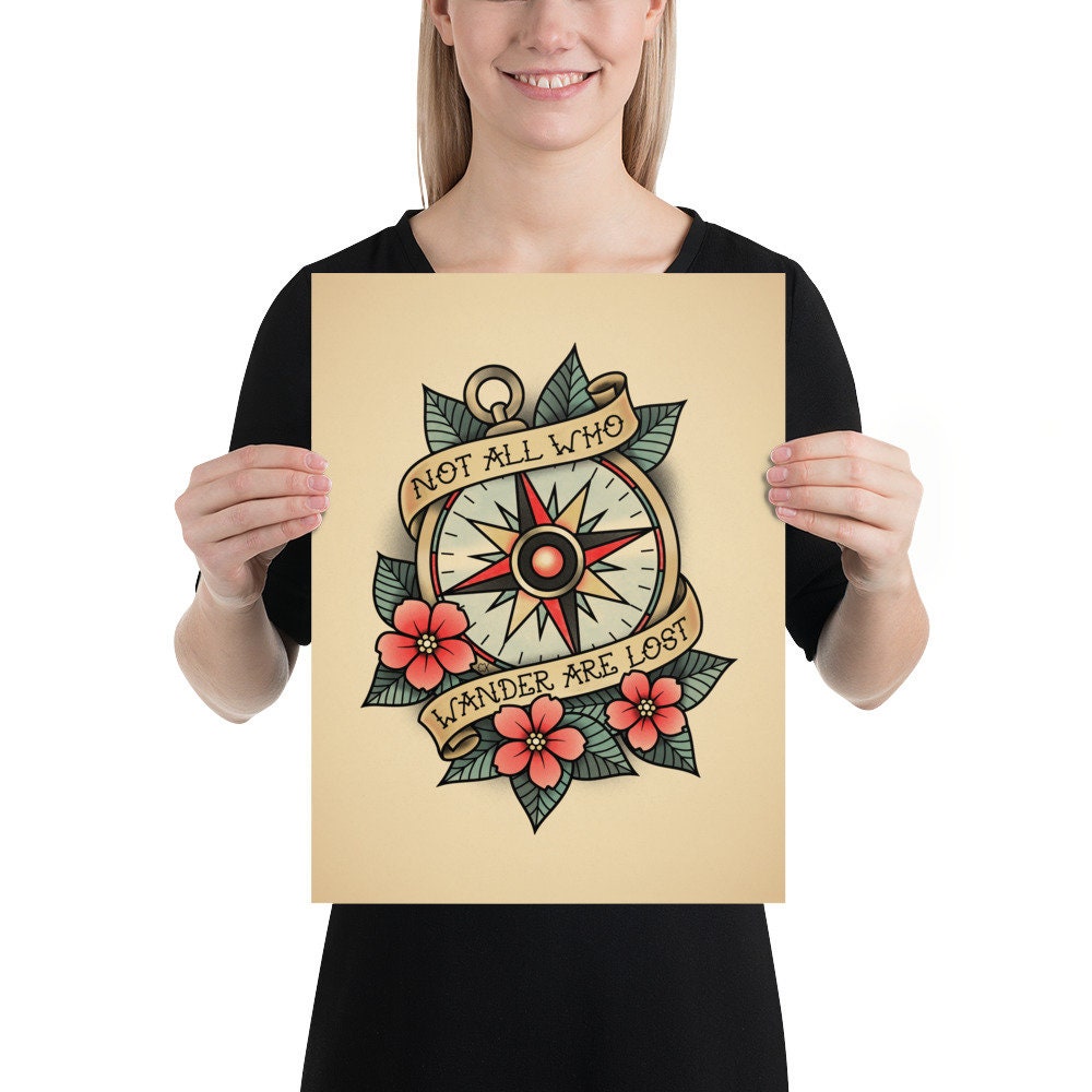 Traditional Compass Rose Tattoo