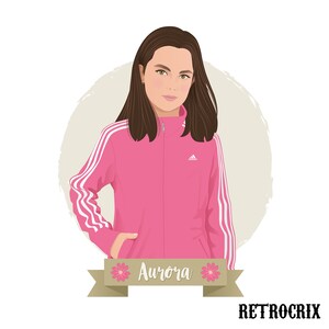 Custom Child Portrait in Semi-realistic Style, Personalized Children ...