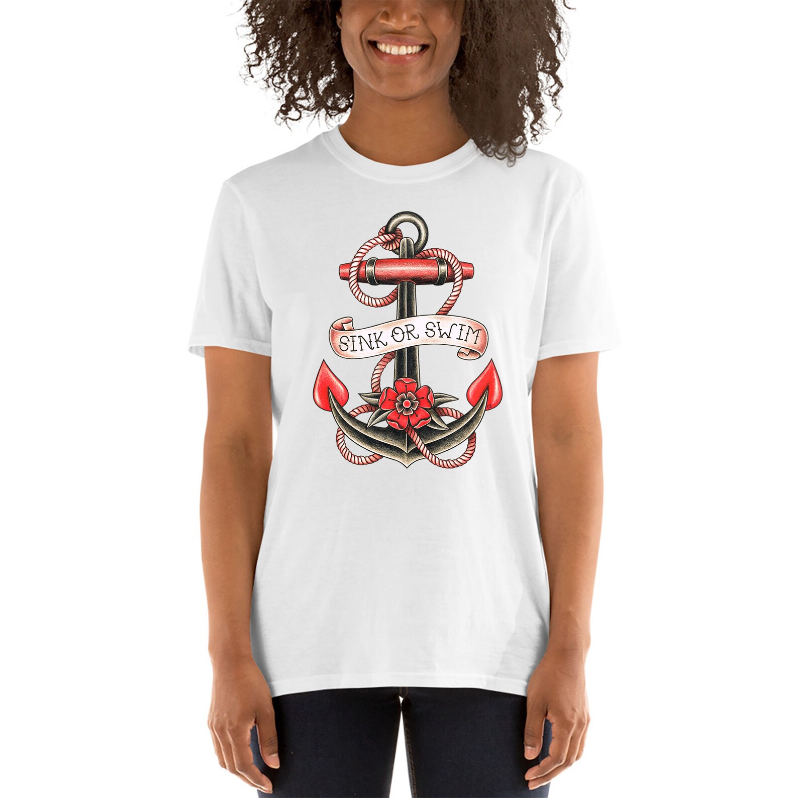 Anchor Tattoo T-shirt - Etsy