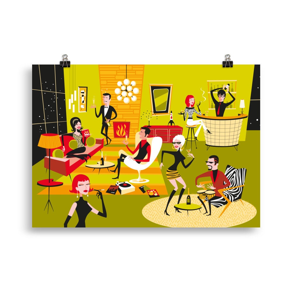 Poster "beatnik Party" - Etsy