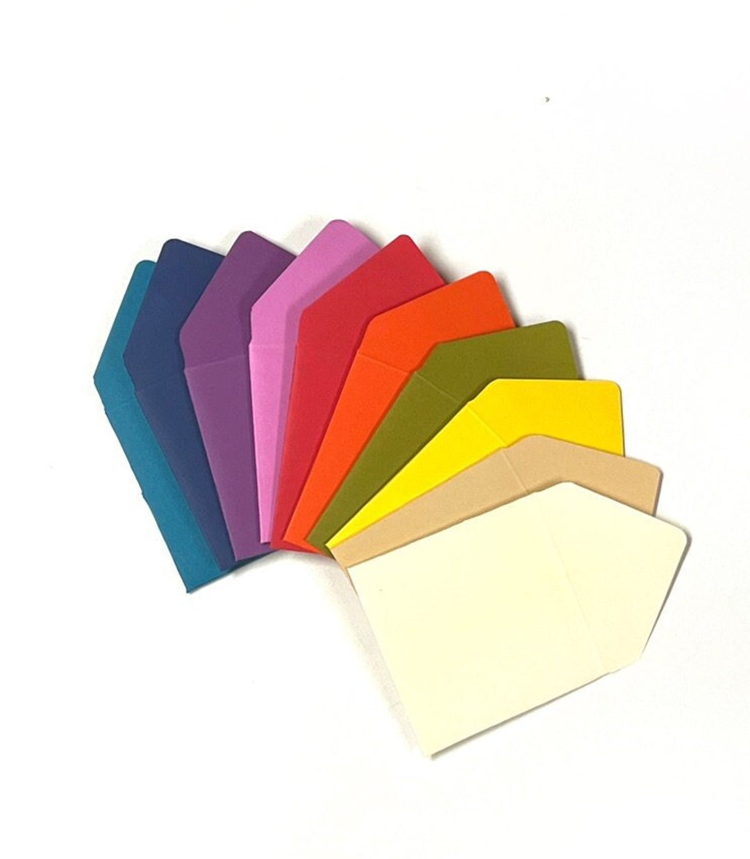 Set of Assorted Color Envelopes, Blank Envelopes, 3x3 Square Envelopes ...