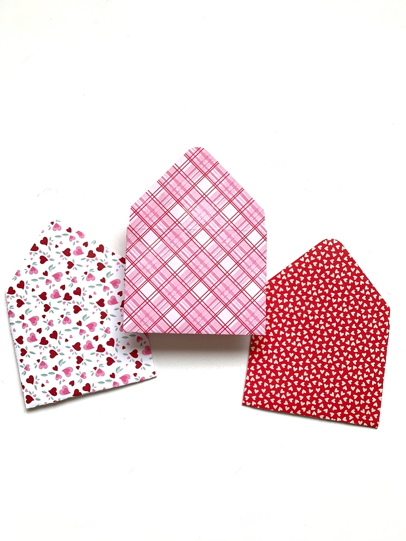 9 Valentine Mini Envelopes With Flat Cards, Blank Mini Cards, Love ...