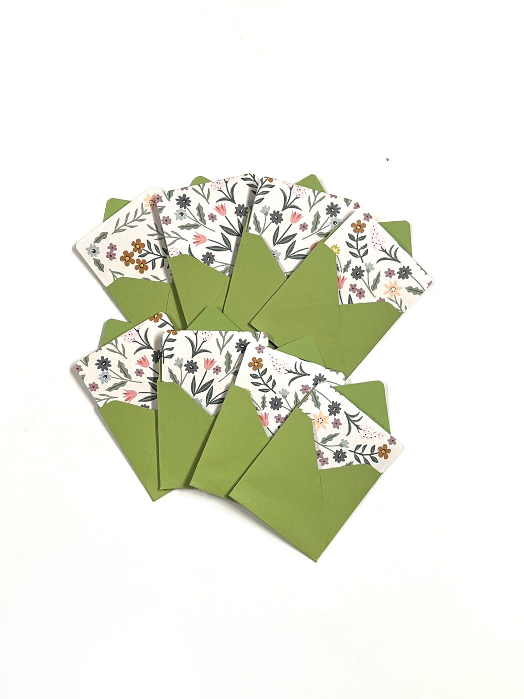 Floral Mini Cards, Gift Wrap Cards, Small Note Cards, Floral Gift Wrap ...