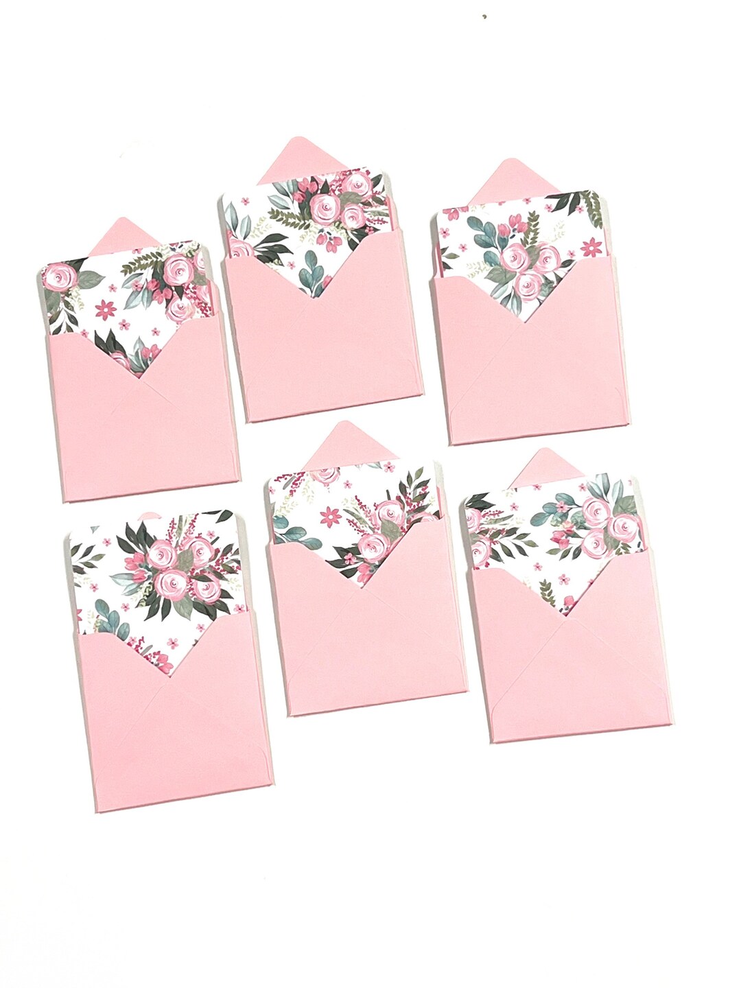 Floral Mini Cards, Blank Stationery Cards, Mini Notes, Stationary Cards ...