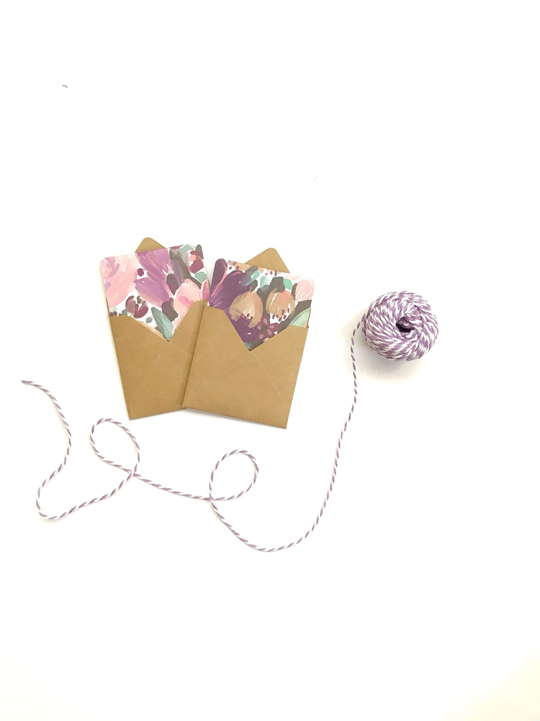 Floral Mini Cards, Small Stationery Cards, Gift Tags With Envelopes ...