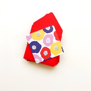 Mini Note Card, Mini Envelope, Cute Small Card, Cute Stationary, Pretty ...